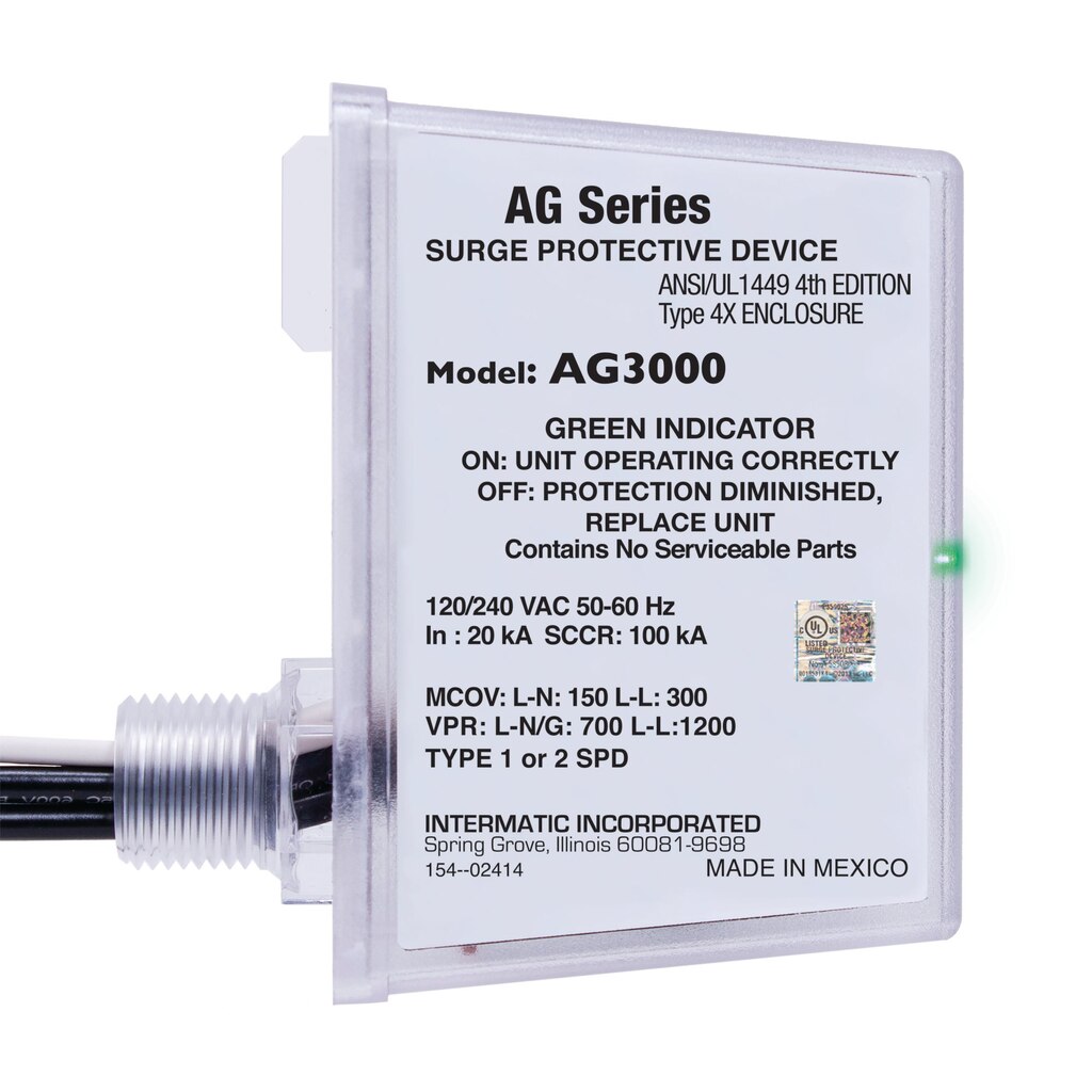 Surge Protective Device, 3-Mode, 120/240 VAC 1Ph, Type 1 or Type 2 ...