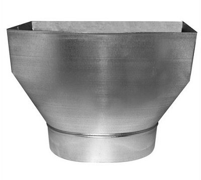 127R Straight Oval Register Boot, 4x10x7