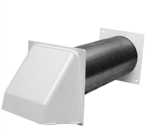 White Plastic Vent Hood 4"