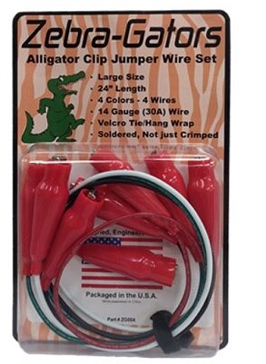 Zebra Gator Jumper Wires (4 Large)